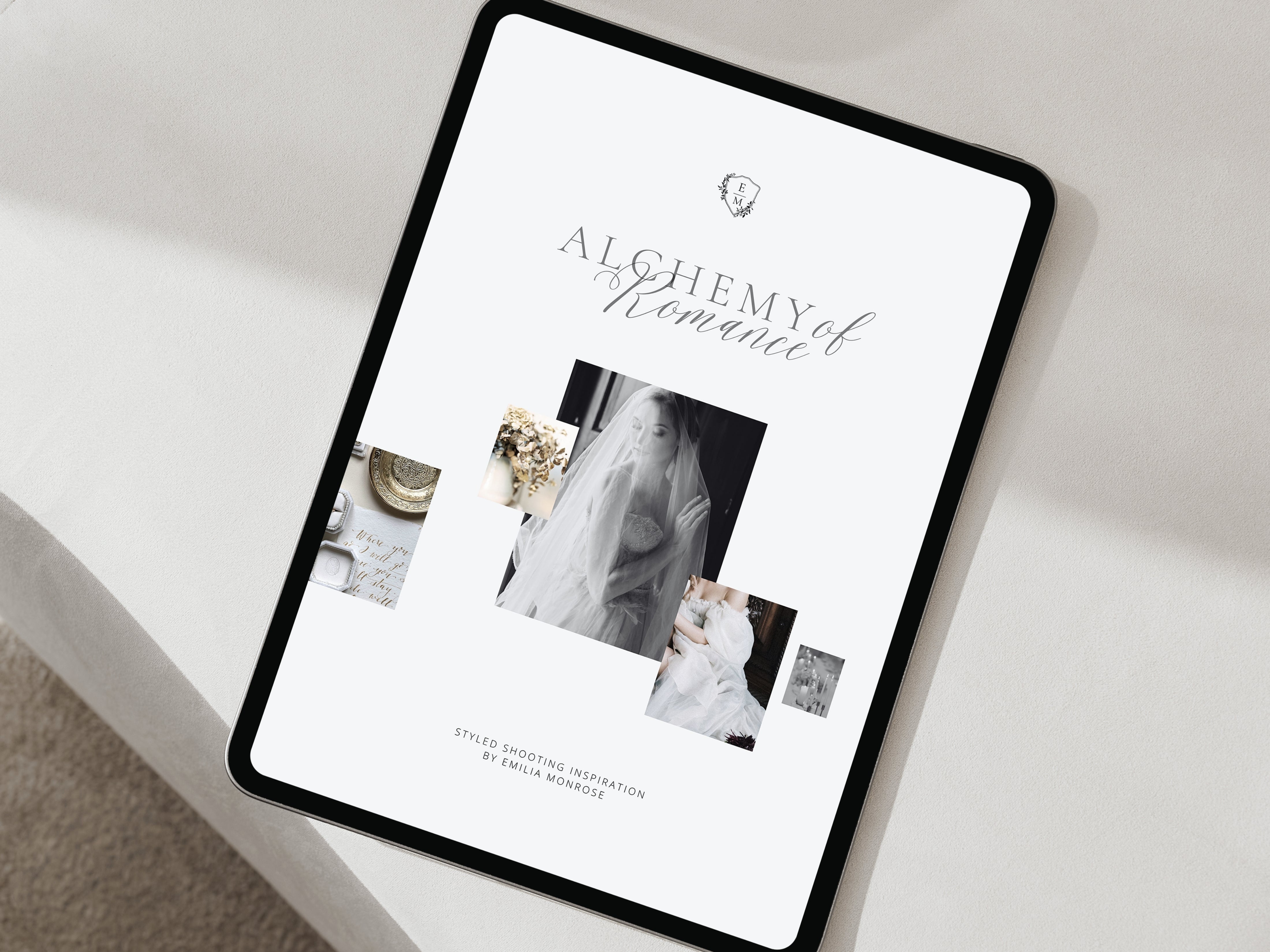 Styled Shoot Concept Moodboard Template for Wedding Photographers ...