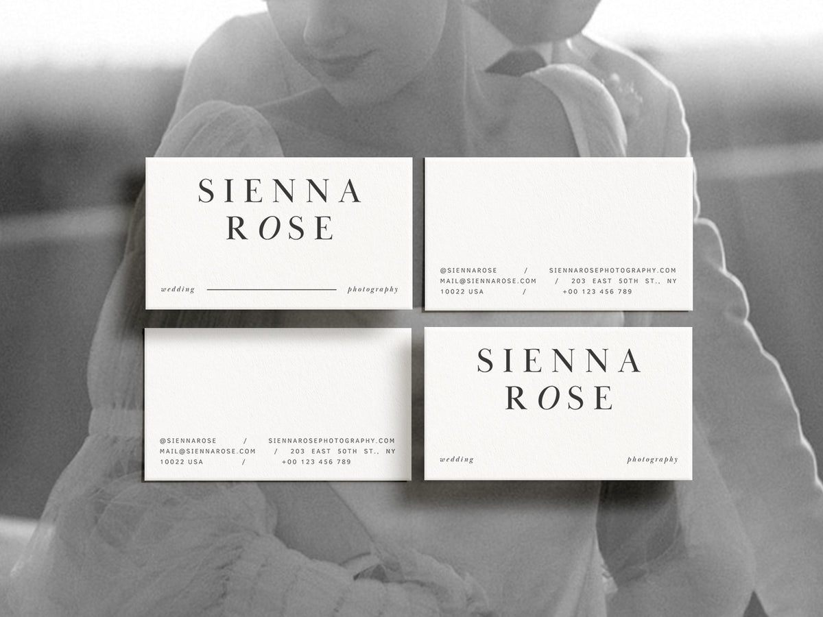 Modern Business Card Template For Wedding Photographers | SIENNA ...